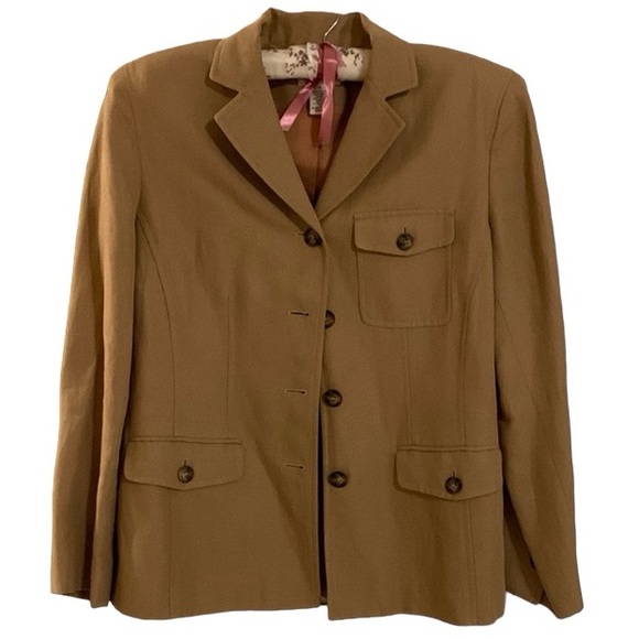 Ann Taylor | Jackets & Coats | Ann Taylor Tan Blazer Jacket Size 6 ...